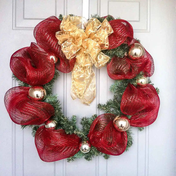 Popxstar Christmas Crystal Gauze Ribbons Christmas Tree Decorations fo ...