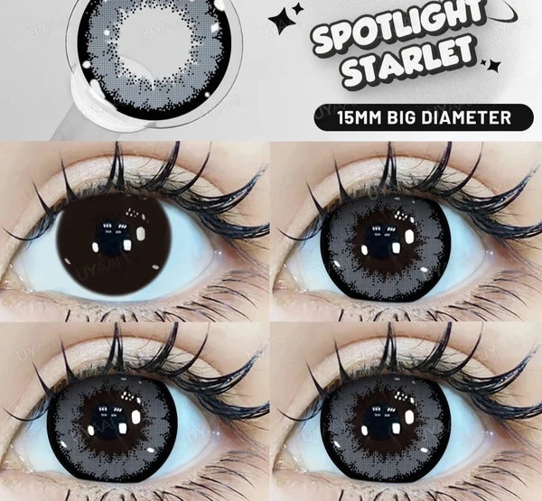 Popxstar 15mm Big Diameter Black Lenses 14.5mm Lenses Colored Contact ...