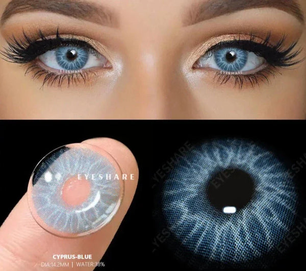 Popxstar Coloured Contact Lenses for Eyes 1pair Gray Pupils Lens Blue ...