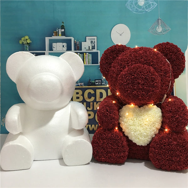 Popxstar Foam Rose Bear Foam Model DIY Artificial Rose Flowers Polysty ...