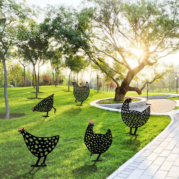 Popxstar 35cm Large Hen Decor Easter Chicken Metal Hen for Easter Gard ...